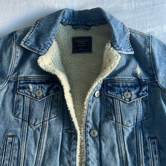 Abercrombie & Fitch | Jackets & Coats | Abercrombie Sherpa Detail Denim Jacket | Poshmark